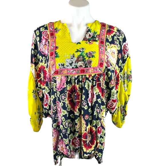 ivy jane | Tops | New Ivy Jane Peasant Top Blouse Xs Mixed Florals Boho ...